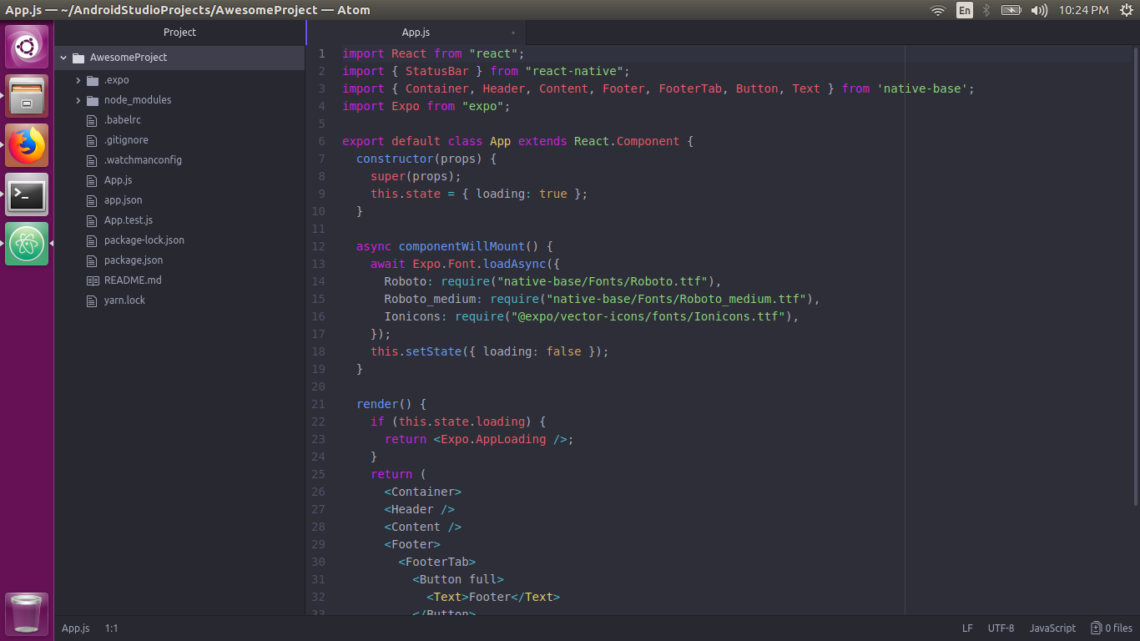 3 Steps Installation Guide for ATOM Code Editor - About React