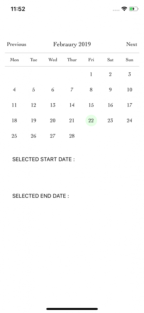 React Native Calendar Picker using react-native-calendar-picker