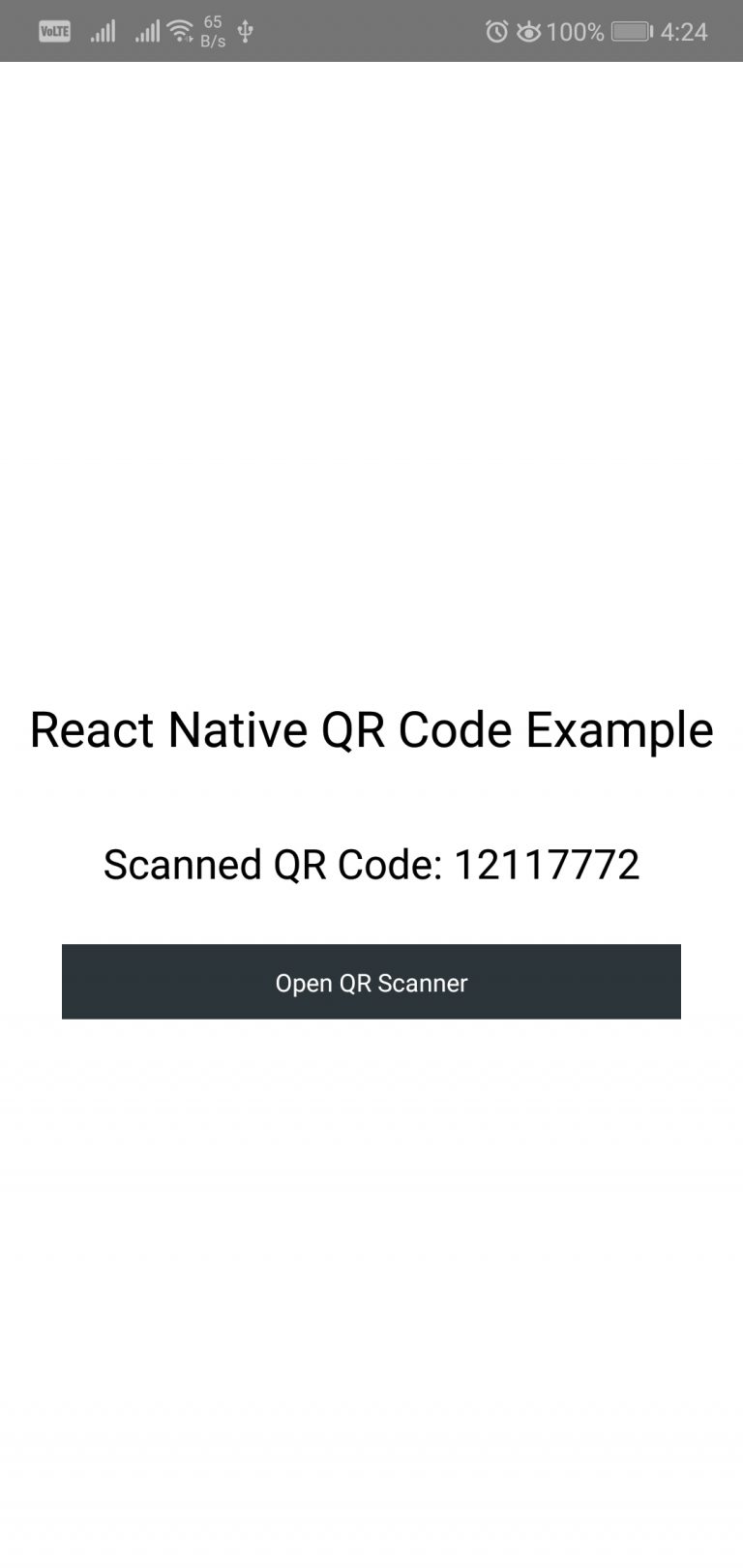 Barcode and QR Code Scanner using Camera in React Native
