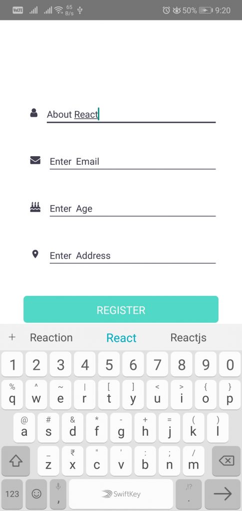 Example of Request Focus and Keyboard Avoiding View in React Native