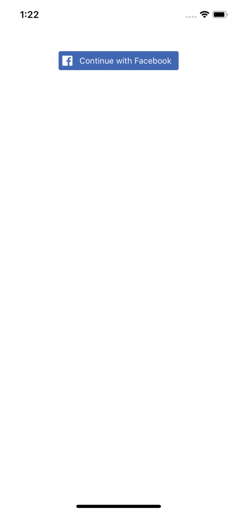 Example of Facebook Sign In integration in React Native