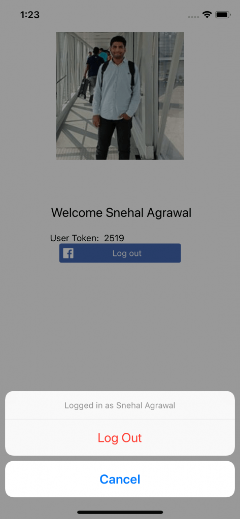 Example of Facebook Sign In integration in React Native