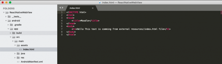 Load Local HTML File or URL in React Native using react-native-webview