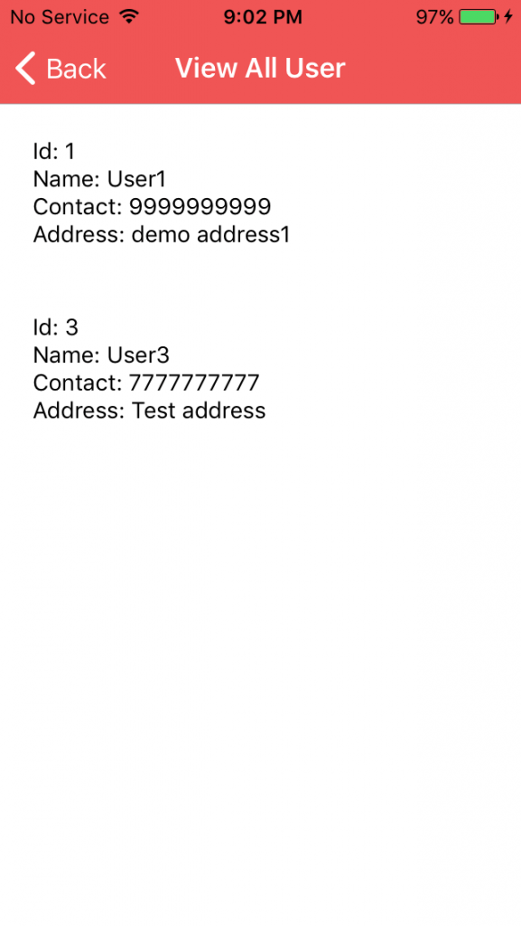 Example to Load Pre Populated SQLite Database in React Native