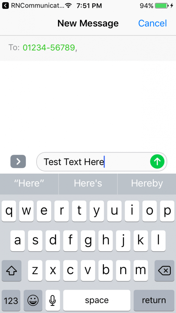 Phone Call, SMS, Email Using React Native Communication
