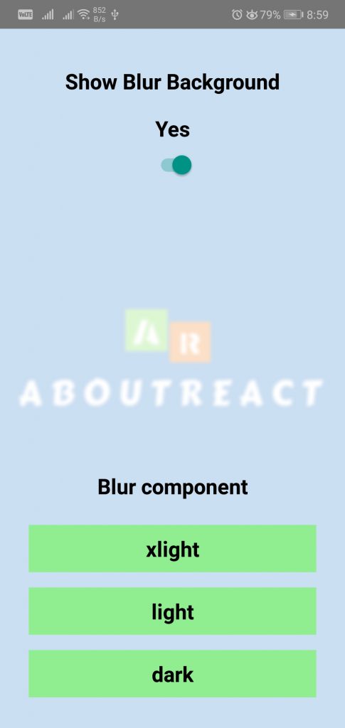 Make a Blur Background in React Native - About React