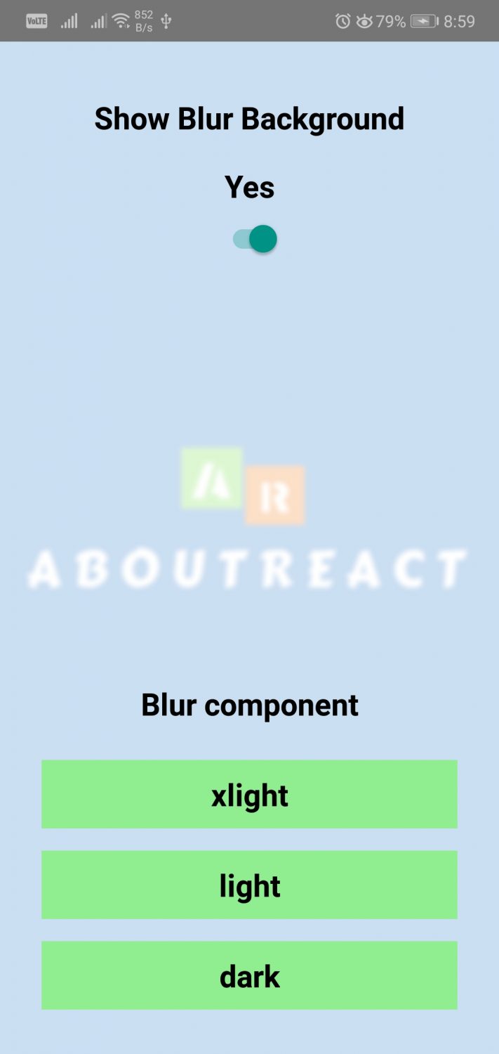 Make a Blur Background in React Native - About React