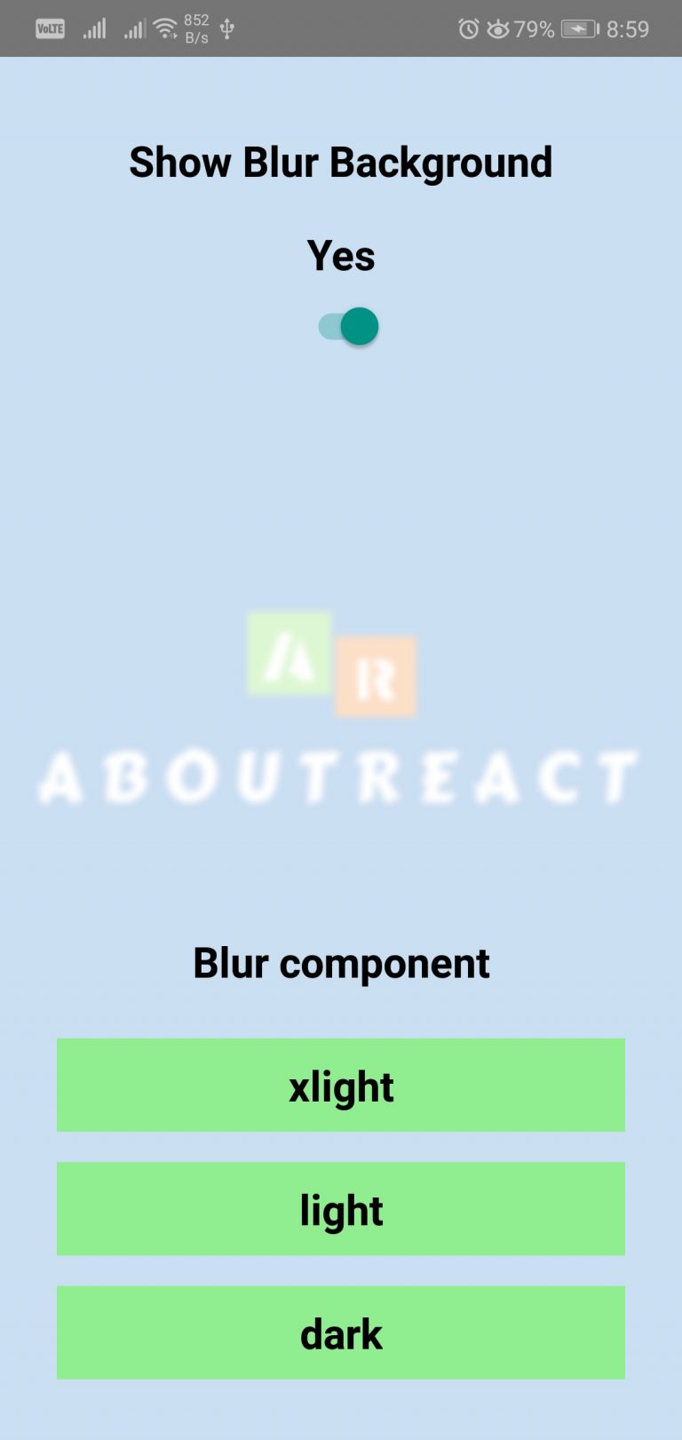 Make a Blur Background in React Native - About React