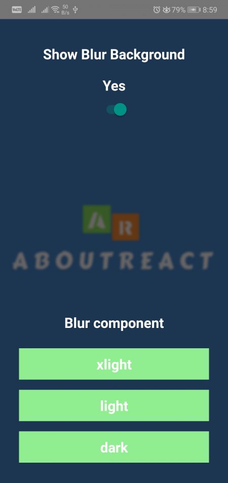Make a Blur Background in React Native - About React
