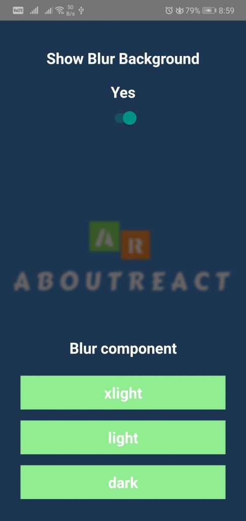 Make a Blur Background in React Native - About React