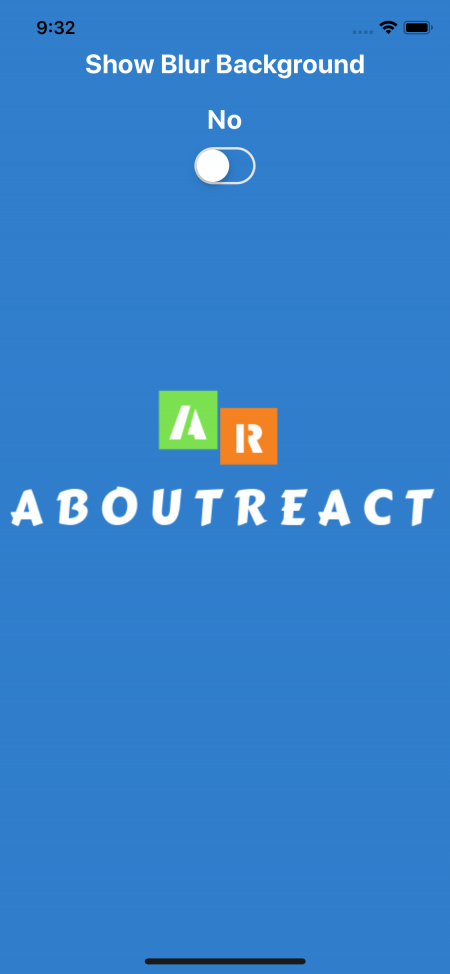 Make a Blur Background in React Native - About React