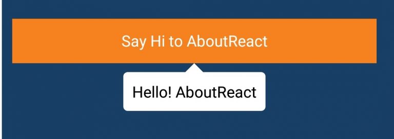 Example of Tooltip in React Native for Android and IOS