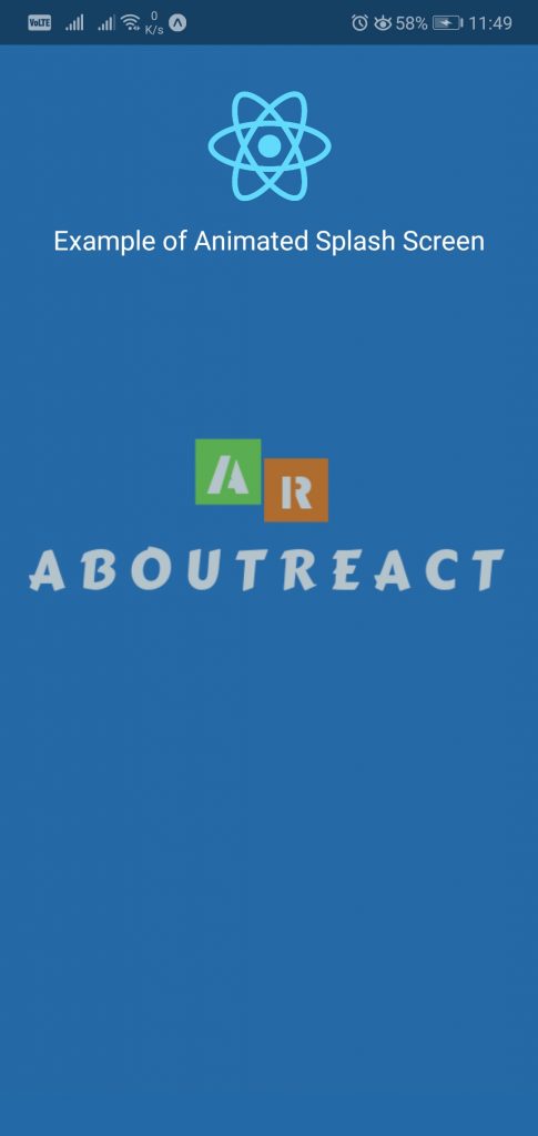 Example of Animation Splash Screen with Zoom Effect