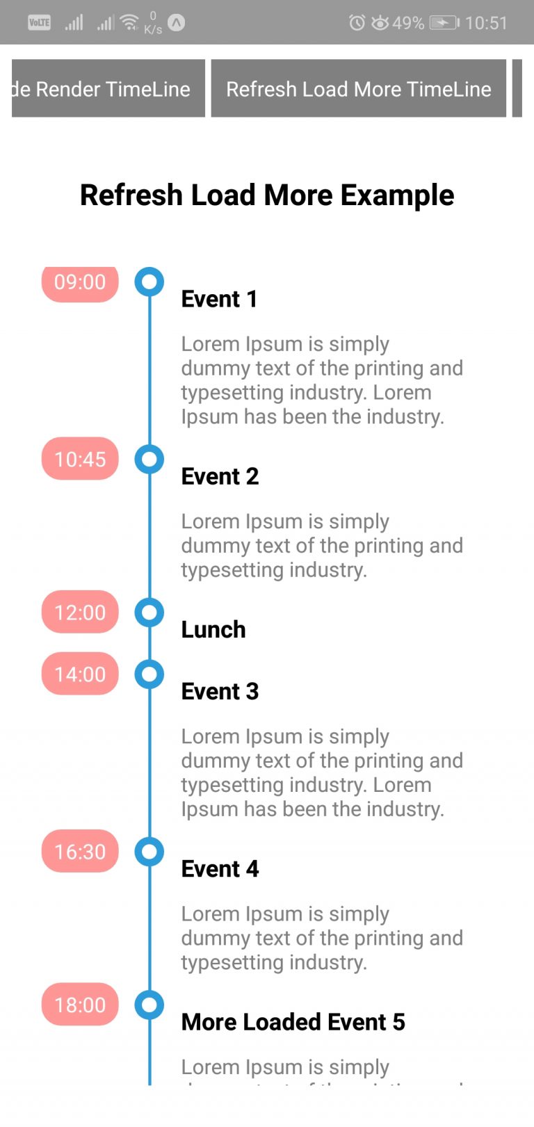 Show Timeline using React Native Timeline ListView - About React