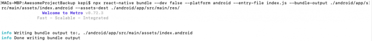How to Generate Debug APK of Android Project in React Native