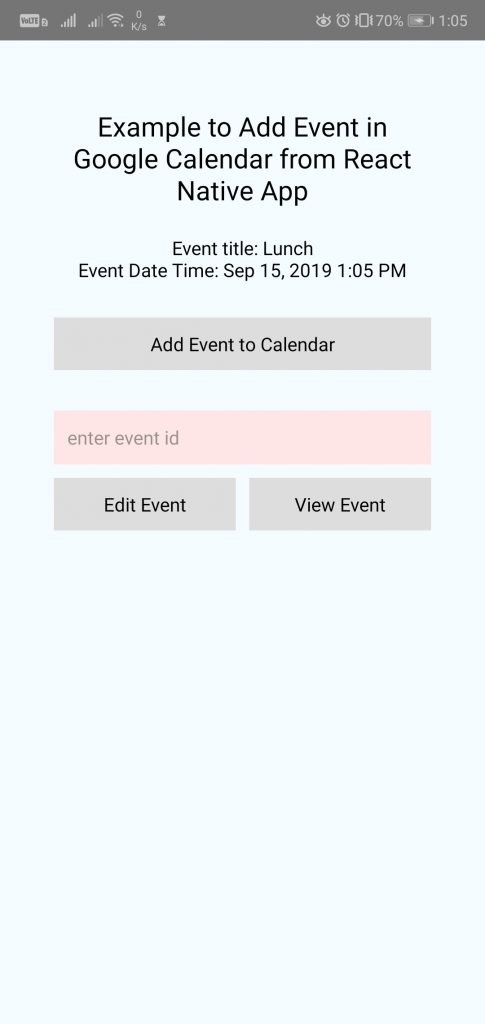 Add Event in Device's Calendar from React Native App