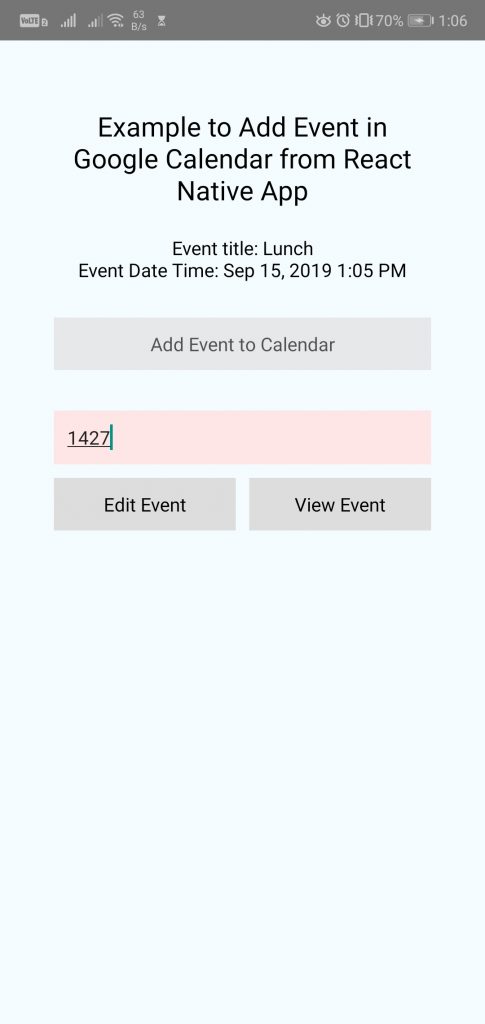 Add Event in Device's Calendar from React Native App