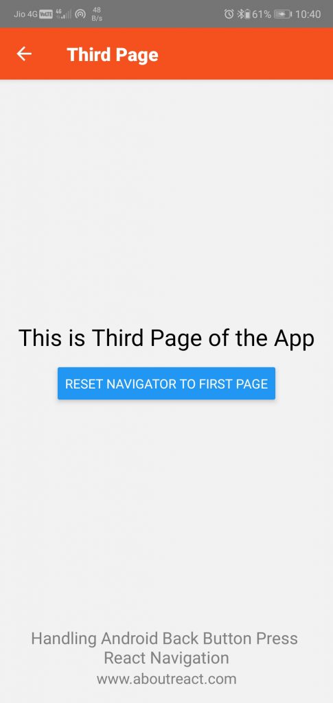 Handling Android Back Button Press in React Native - About React