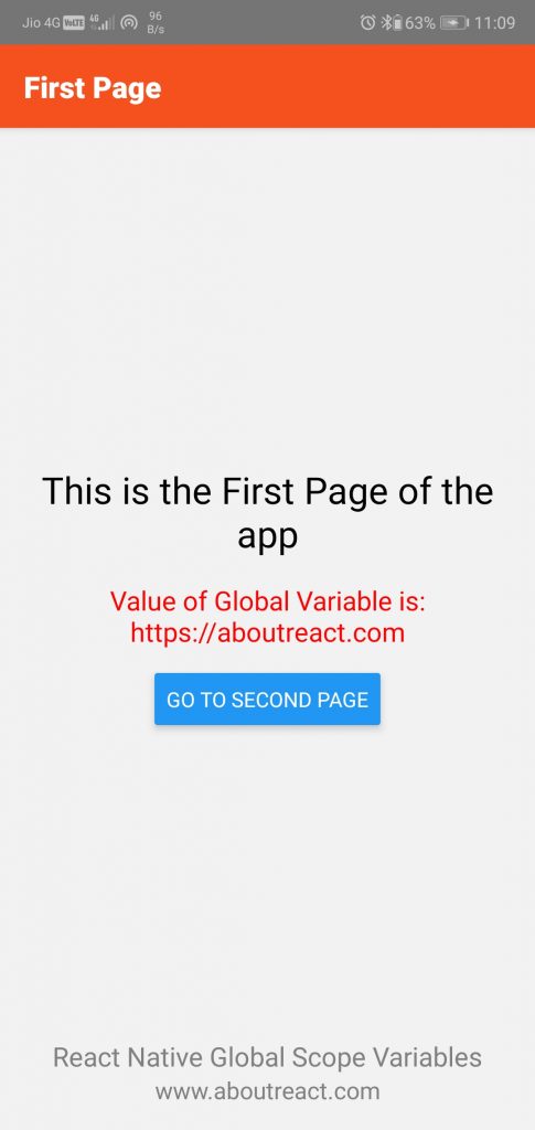 React Native Global Scope Variables | Initialize once use Everywhere