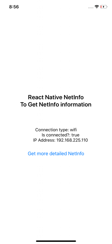 React Native NetInfo - To Get Internet Connection Status