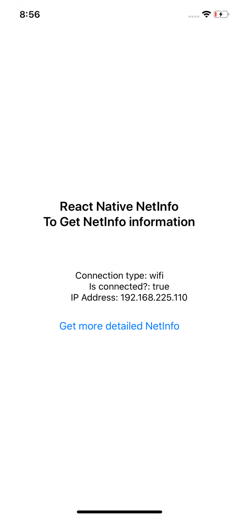 React Native NetInfo - To Get Internet Connection Status