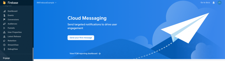 Send Notification to React Native App using Firebase Cloud Messaging