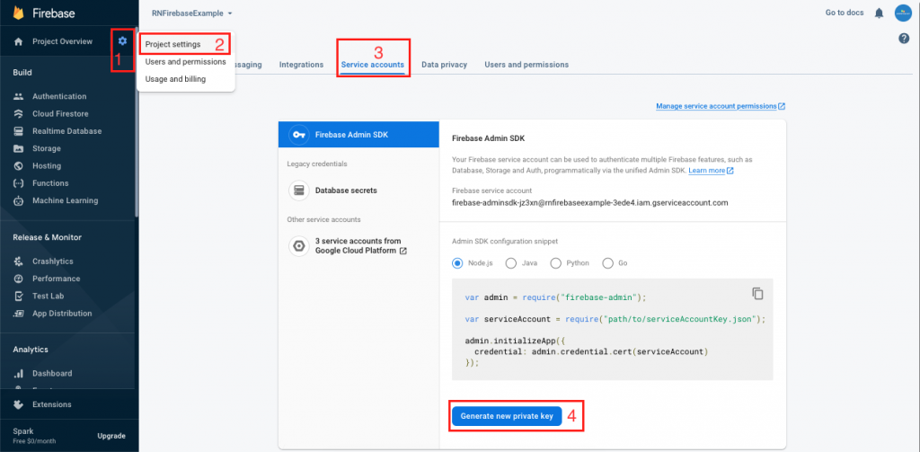 Send Notification to React Native App using Firebase Cloud Messaging