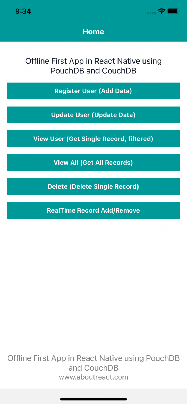 Building Offline First App in React Native using PouchDB and CouchDB