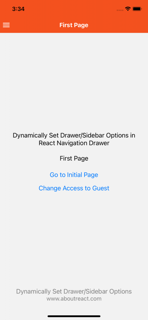 Set dynamic Drawer/Sidebar Options - React Navigation Drawer