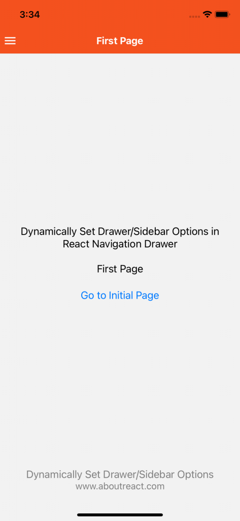 Set dynamic Drawer/Sidebar Options - React Navigation Drawer