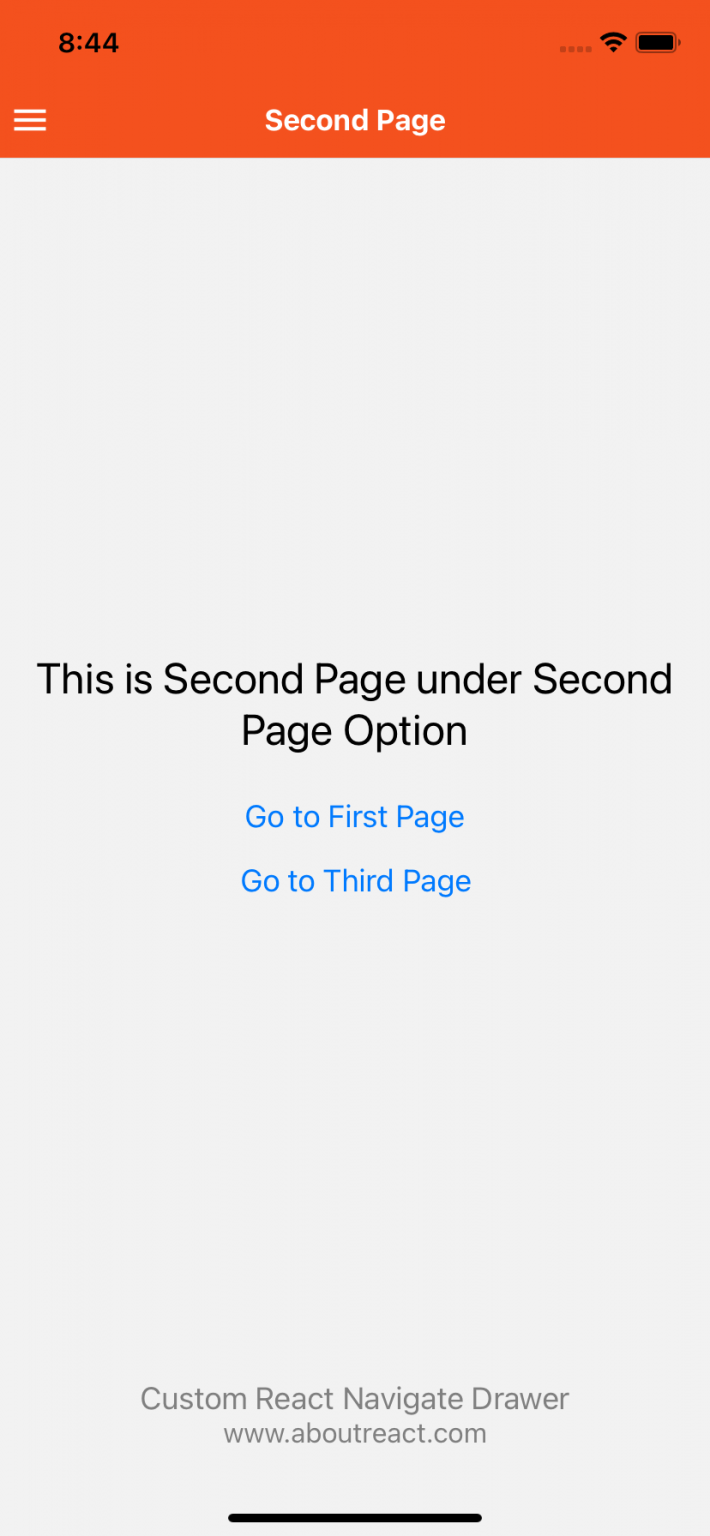 Custom React Navigation Drawer/Sidebar with Image/Icon in Menu