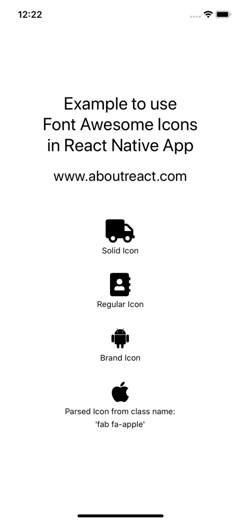 How to Use Font-Awesome 5 Icons in React Native App