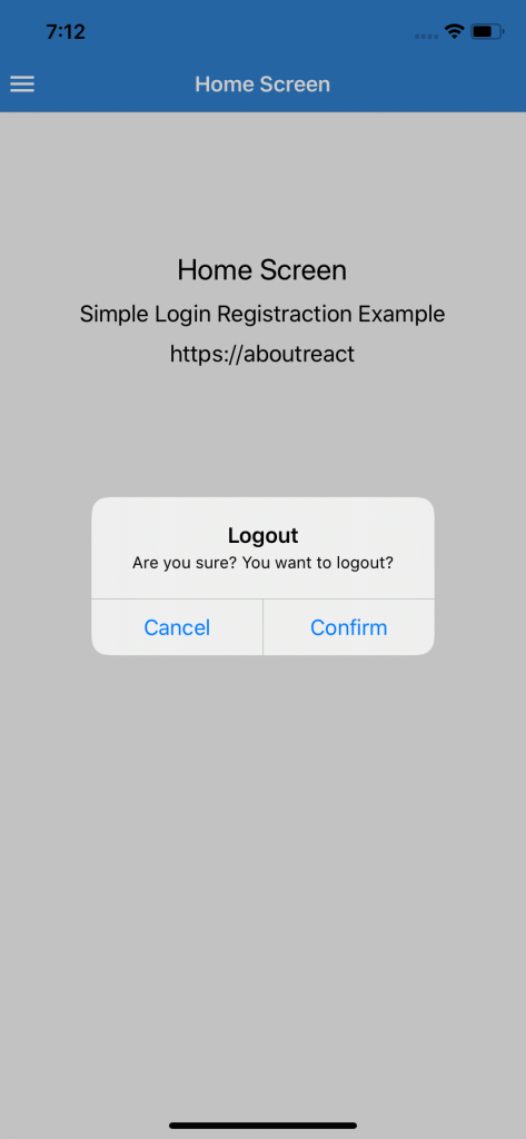 Example of Splash, Login and Sign Up in React Native - About React