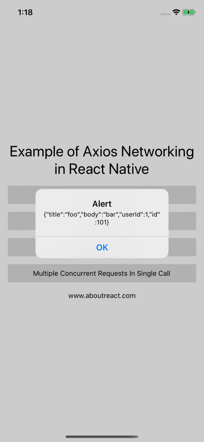 React Native Axios - To Make HTTP API call in React Native - About React