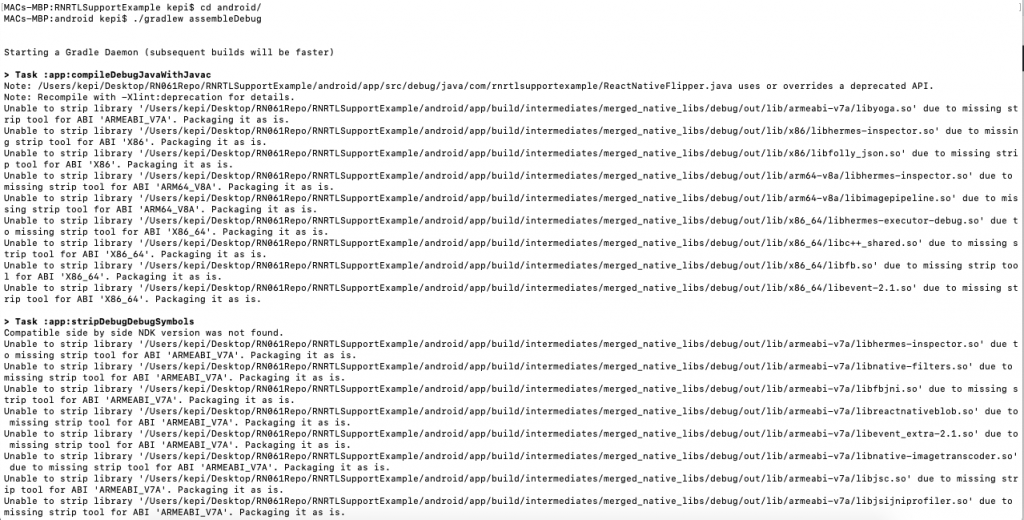 How to Generate Debug APK of Android Project in React Native