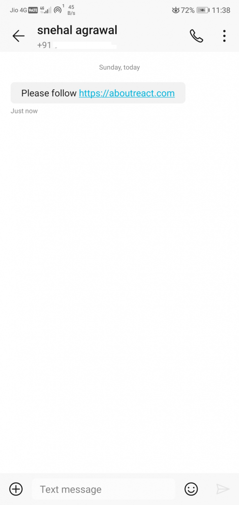 React Native Bridge Example To Send Direct Sms From React Native App