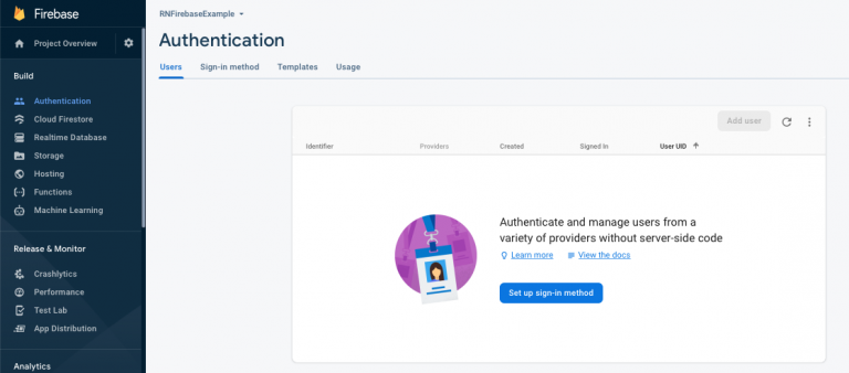 Email Authentication using Firebase Authentication in React Native App